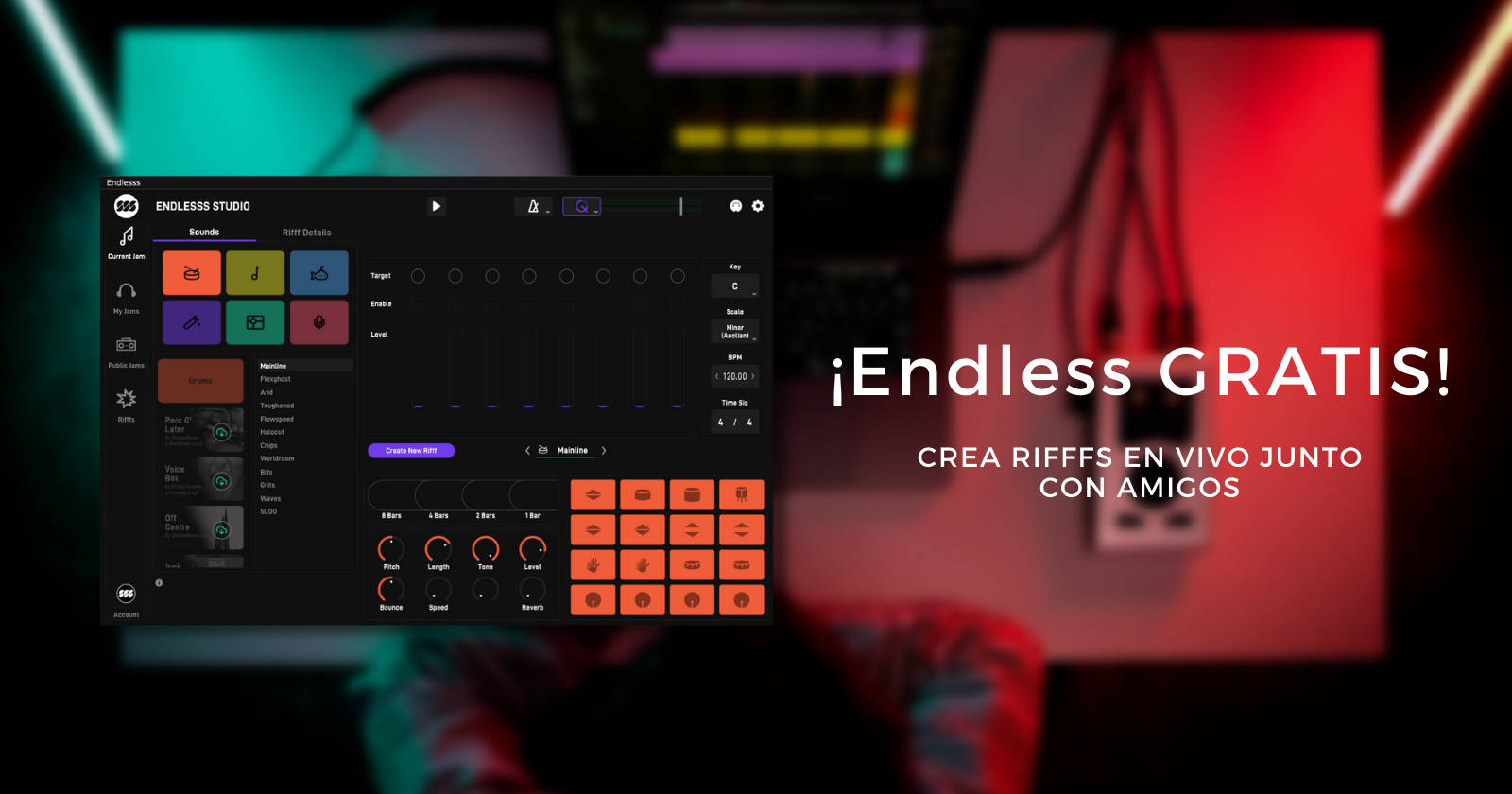 La app Endless ahora es Gratis: Crea rifffs en vivo junto con amigos